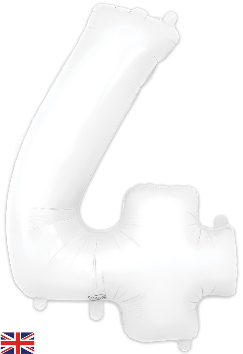 Oaktree 34" Number Balloons Matte White ~AGES~