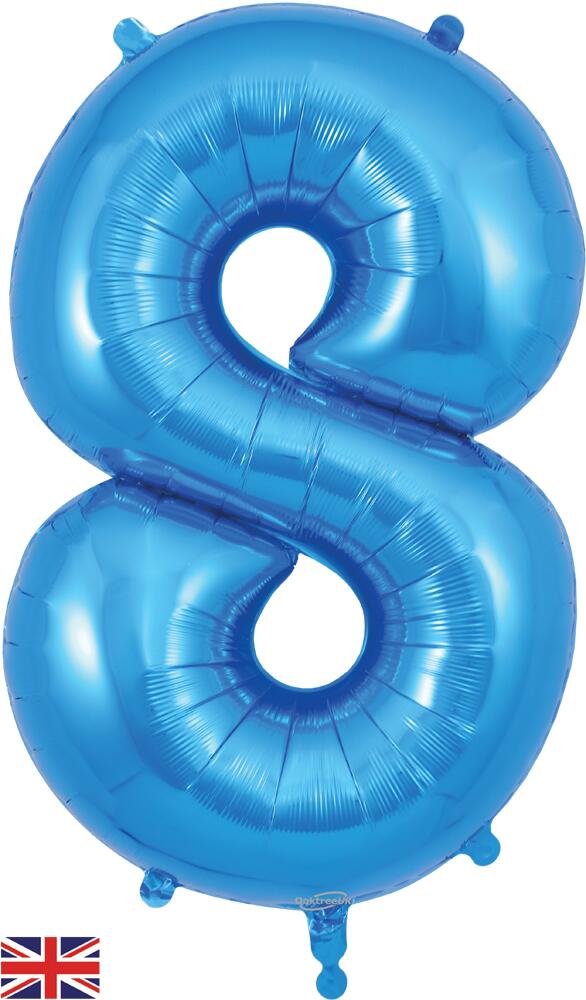 Oaktree 34" Number Balloons Blue ~AGES~
