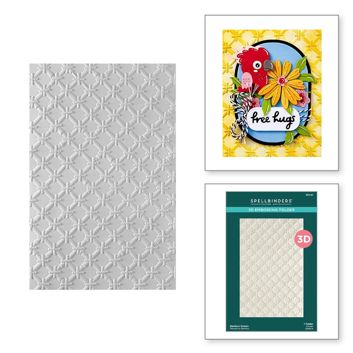 Spellbinders - Bamboo Screen 3D Embossing Folder from the Cheerful ...