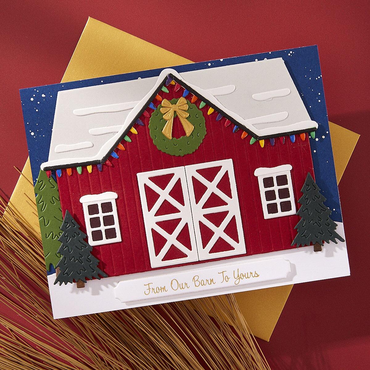Spellbinders - Country Christmas Barn Etched Dies from the Country ...