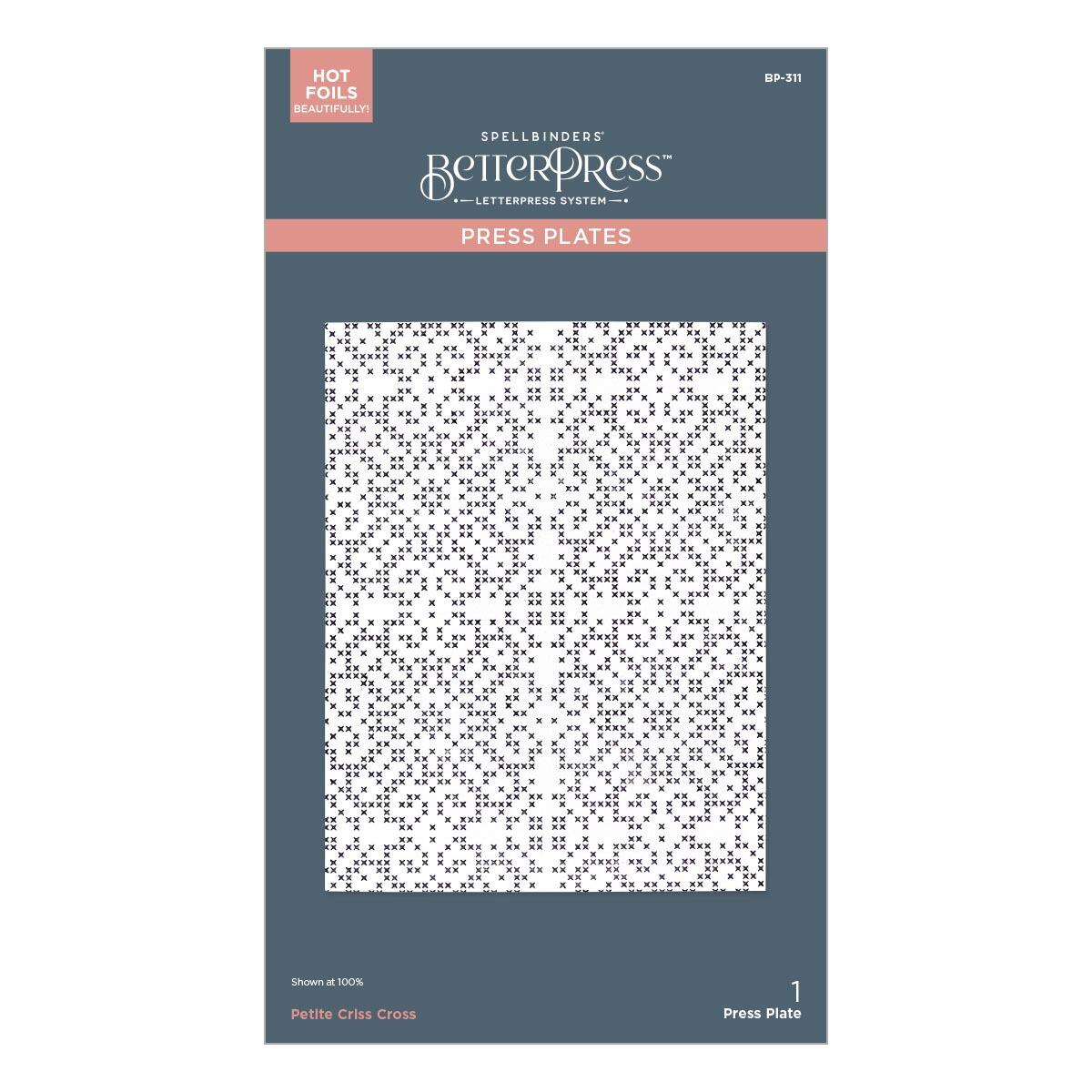 Spellbinders - Petite Criss Cross Press Plate from the Merry Moments ...