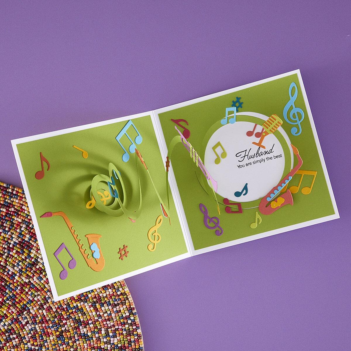 Spellbinders - Musical Notes & Stave Pop-Up Etched Dies from the Bibi's ...