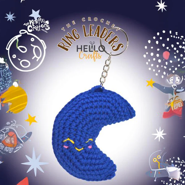 Moon Crochet Keyring Kit