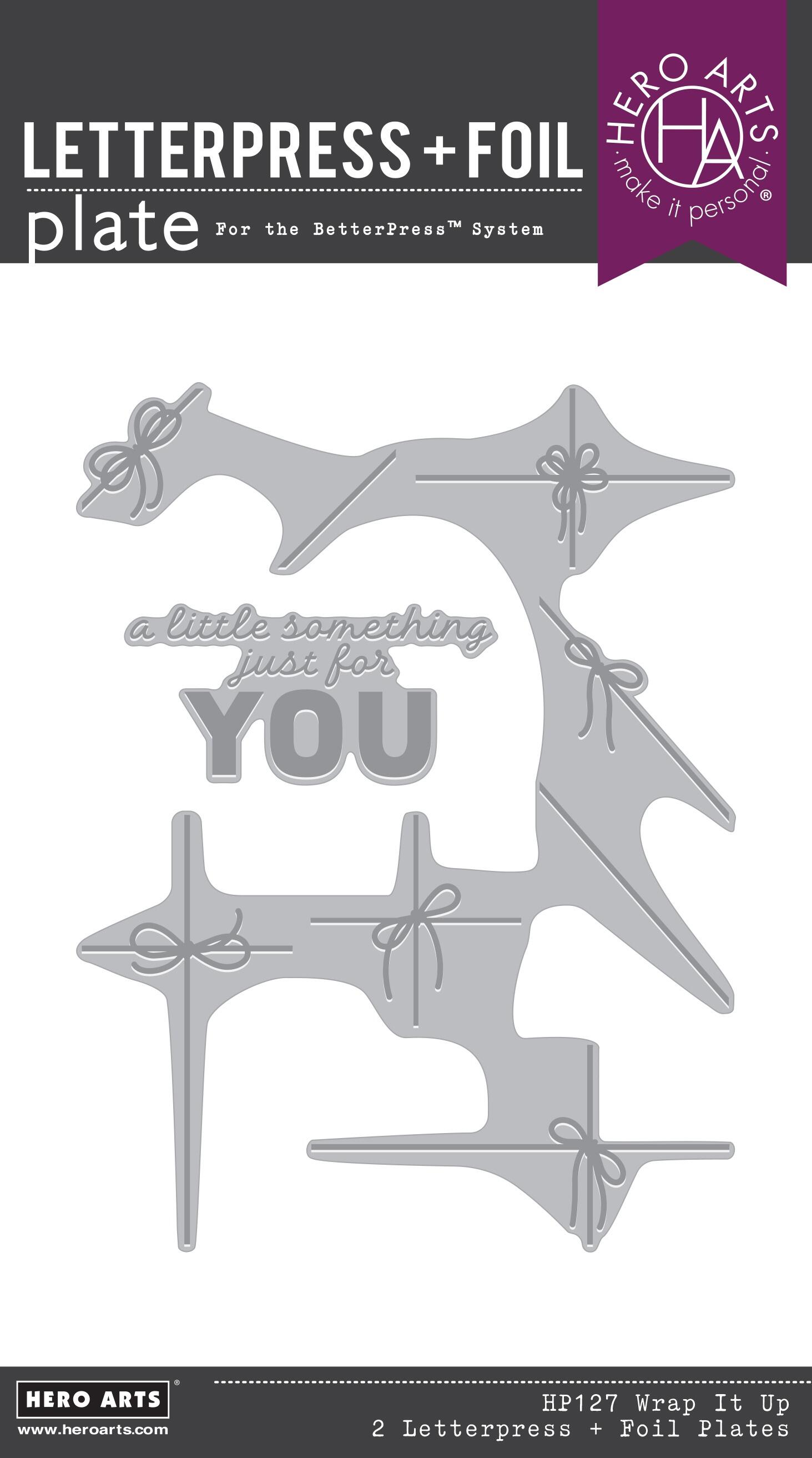 Hero Arts - Wrap it Up Letterpress + Foil Plates with Placement Guide ...