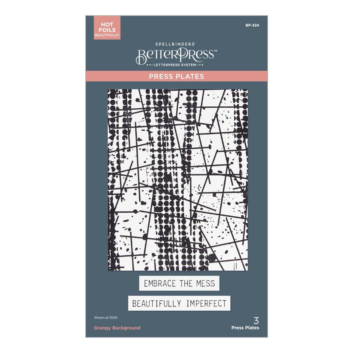 Spellbinders - Grungy Background Press Plates from the Beautifully ...