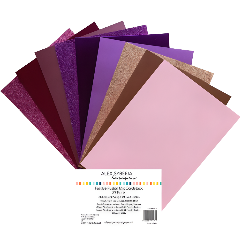 Alex Syberia Designs- Festive Fusion Mix Cardstock 27 Pack