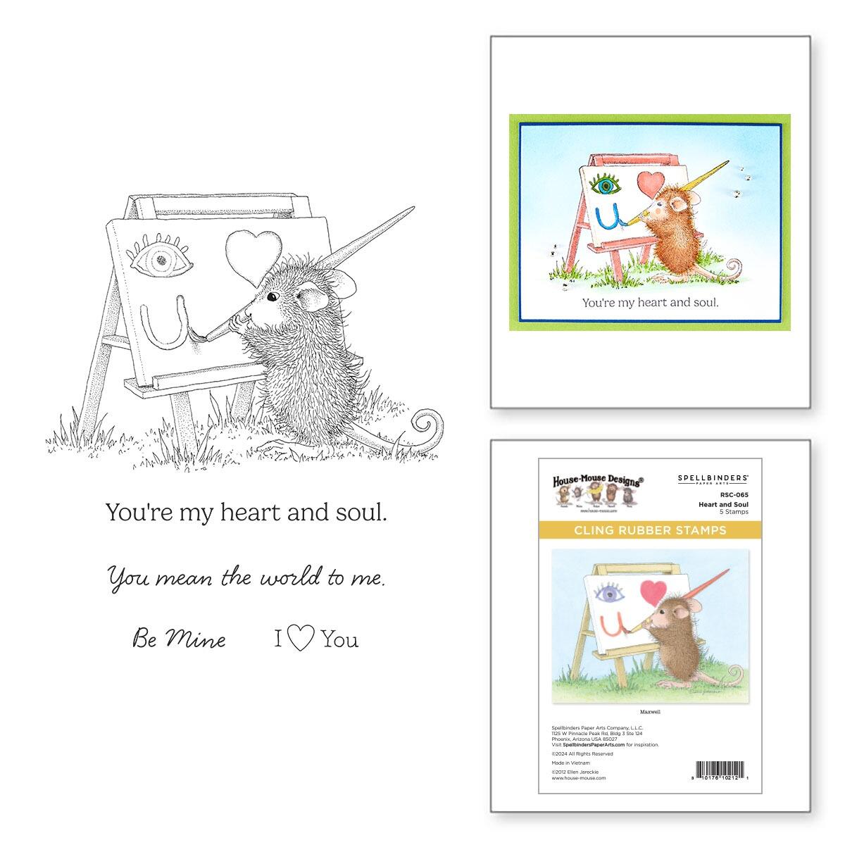Spellbinders - Heart and Soul Cling Rubber Stamps from the House-Mouse ...