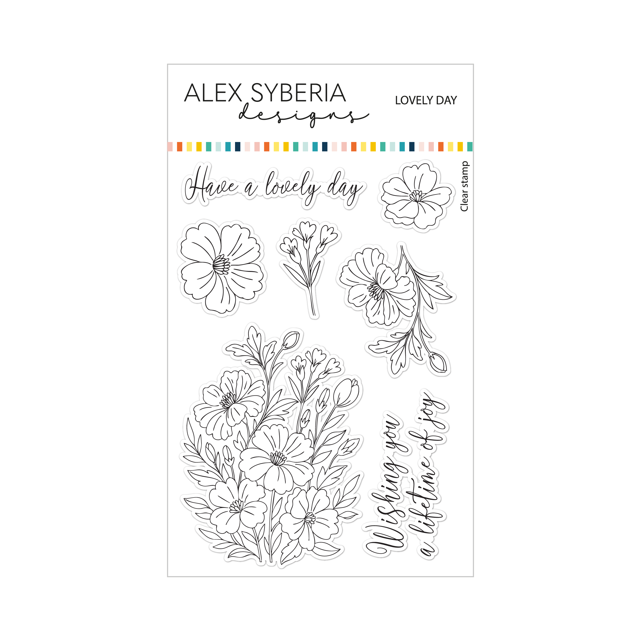 Alex Syberia Designs- Lovely Day Stamp Set 4 x 6"