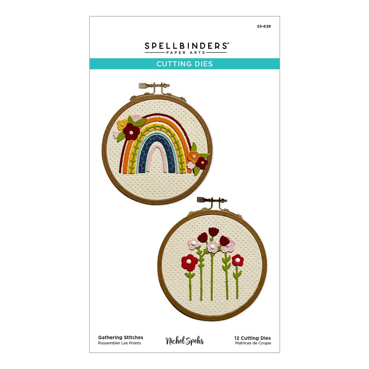 Spellbinders- Gathering Stitches Etched Dies from the Nichol's ...