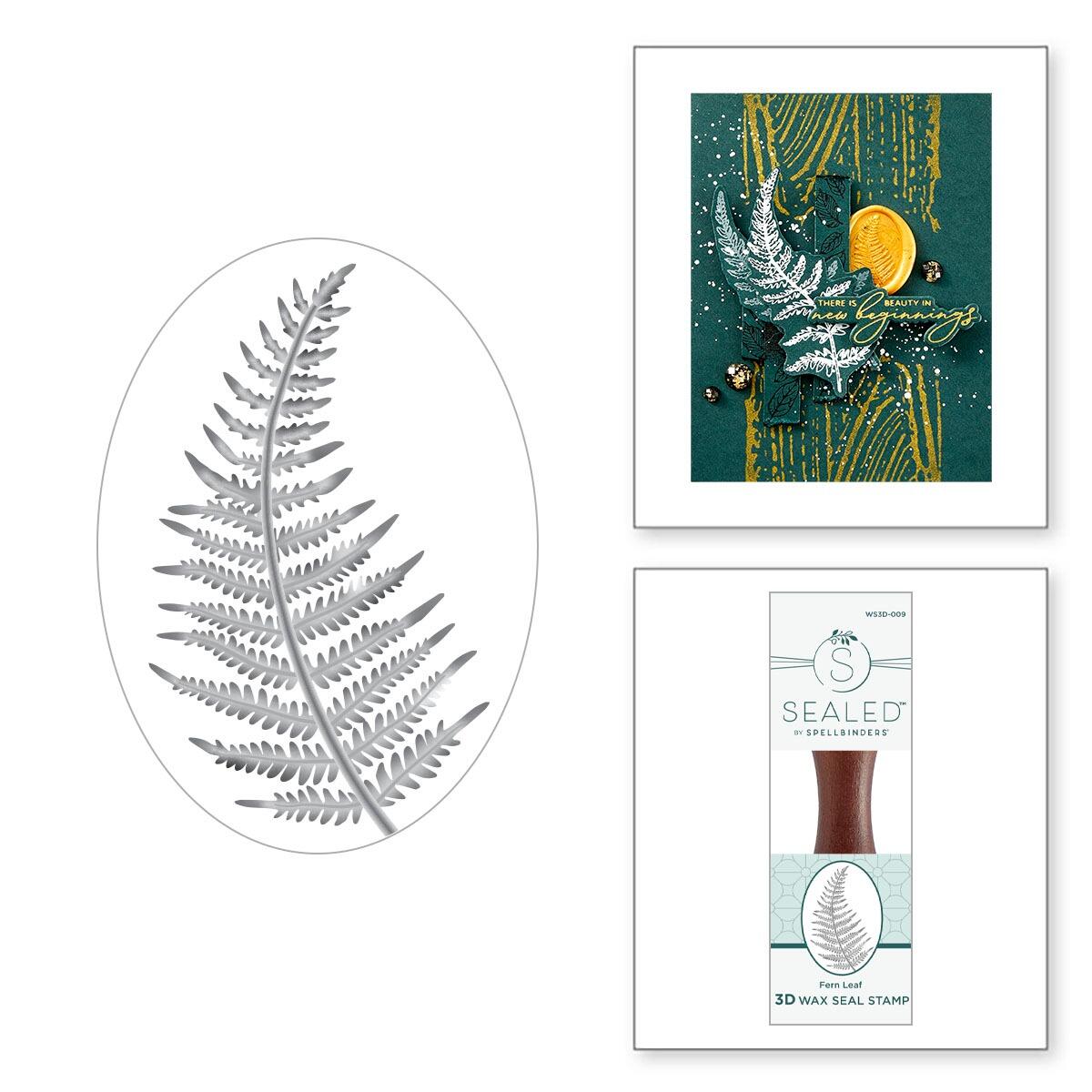 Spellbinders - Fern Leaf 3D Wax Seal Stamp from the Woodland Tales ...