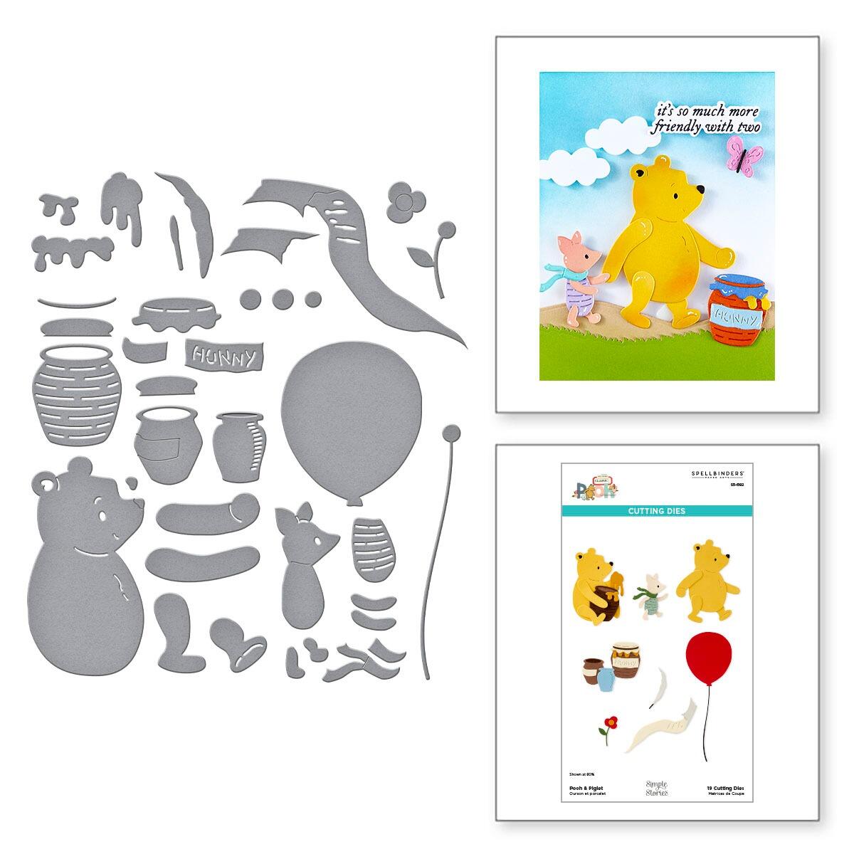 Spellbinders - Pooh & Piglet Etched Dies from the Say Cheese Classic ...