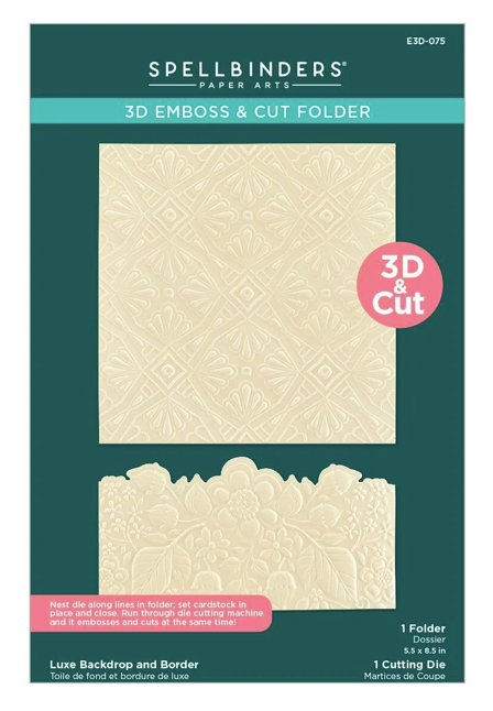 Spellbinders - Luxe Backdrop and Border 3D Emboss & Cut Folder from the ...