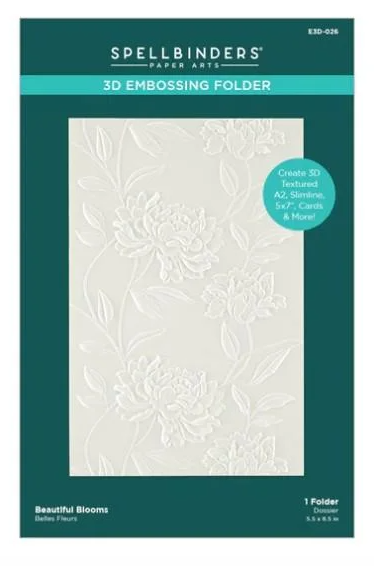 Spellbinders 3d Embossing Folder- Beautiful Blooms