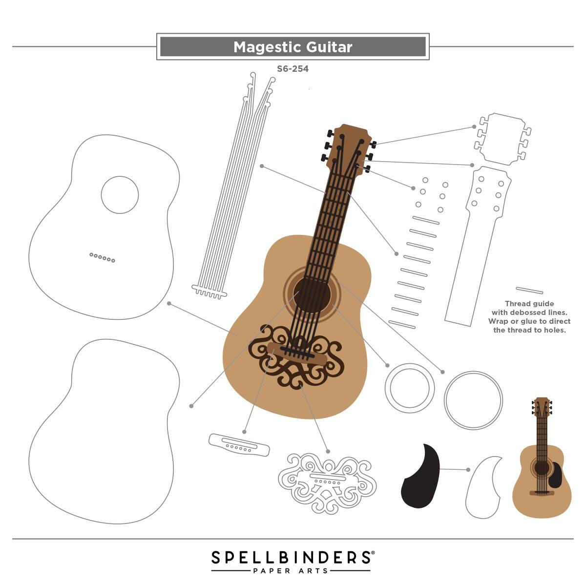 Spellbinders - Majestic Guitar Etched Dies from the Bibi's Musical ...