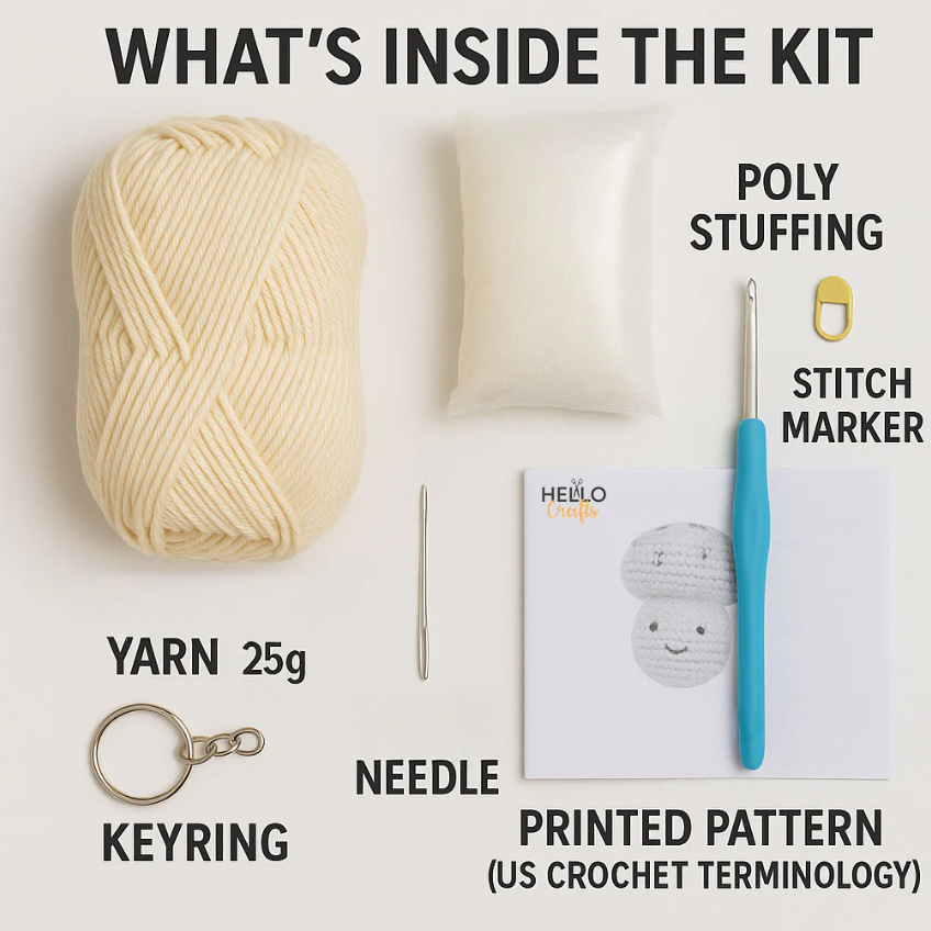 Beaver Crochet Keyring Kit