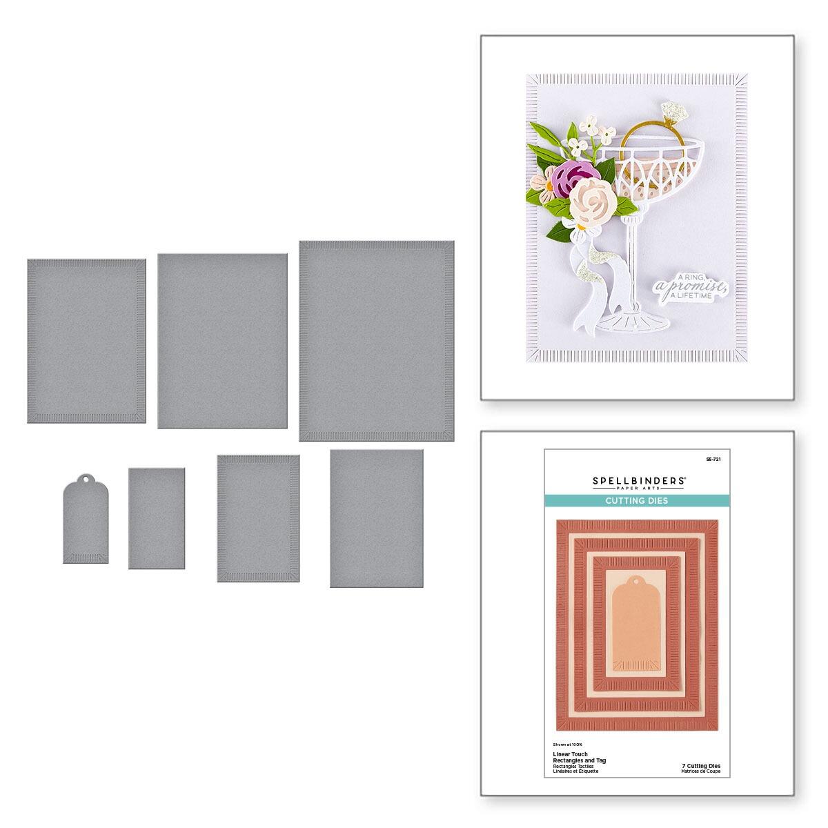 Spellbinders - Linear Touch Rectangles and Tag Etched Dies from the ...