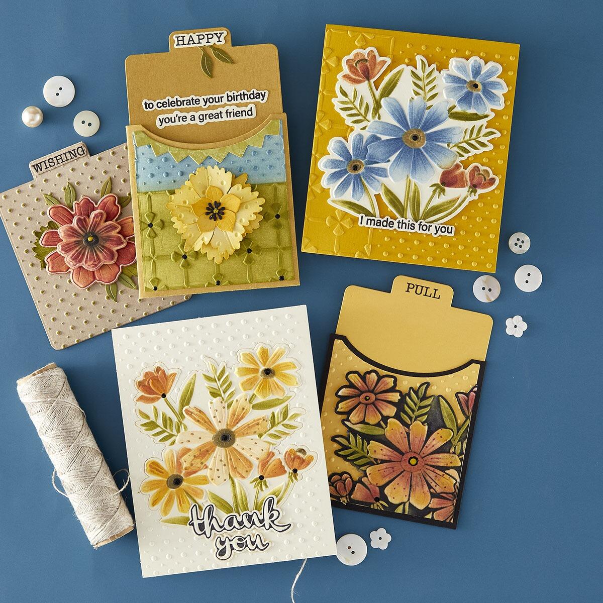 Spellbinders - Thank You Bouquet 3D Folder and Stencil Bundle from the ...