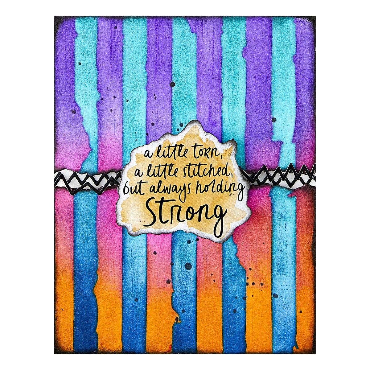 Spellbinders - Tattered Stripes Stencils from the Beautifully Imperfect ...