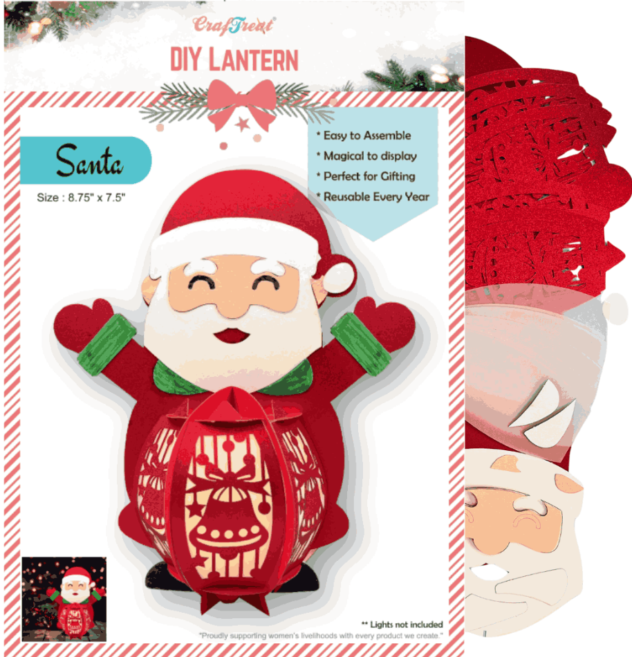 CrafTreat - Santa Paper Lantern Kit