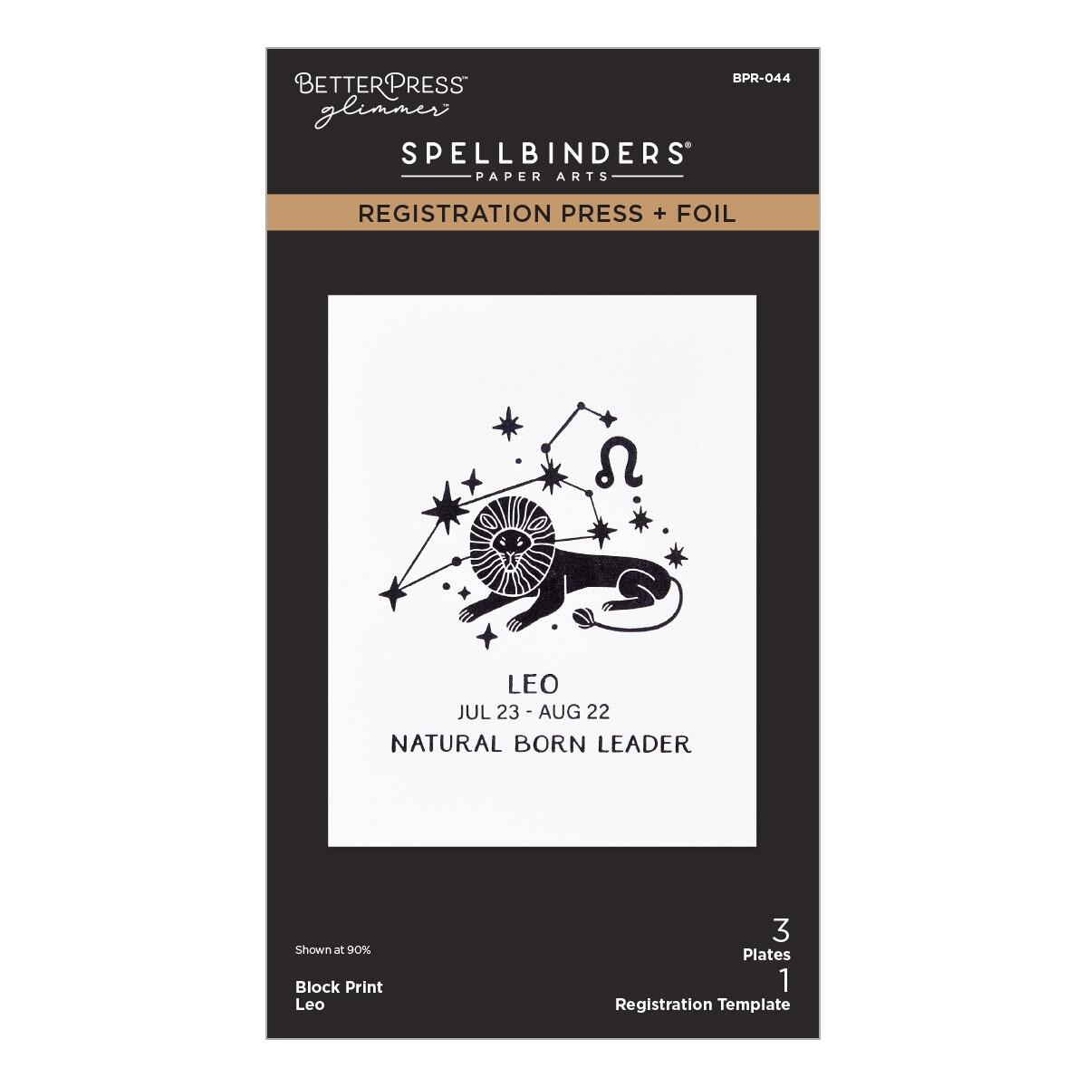 Spellbinders - Block Print Leo Registration Press + Foil Plate