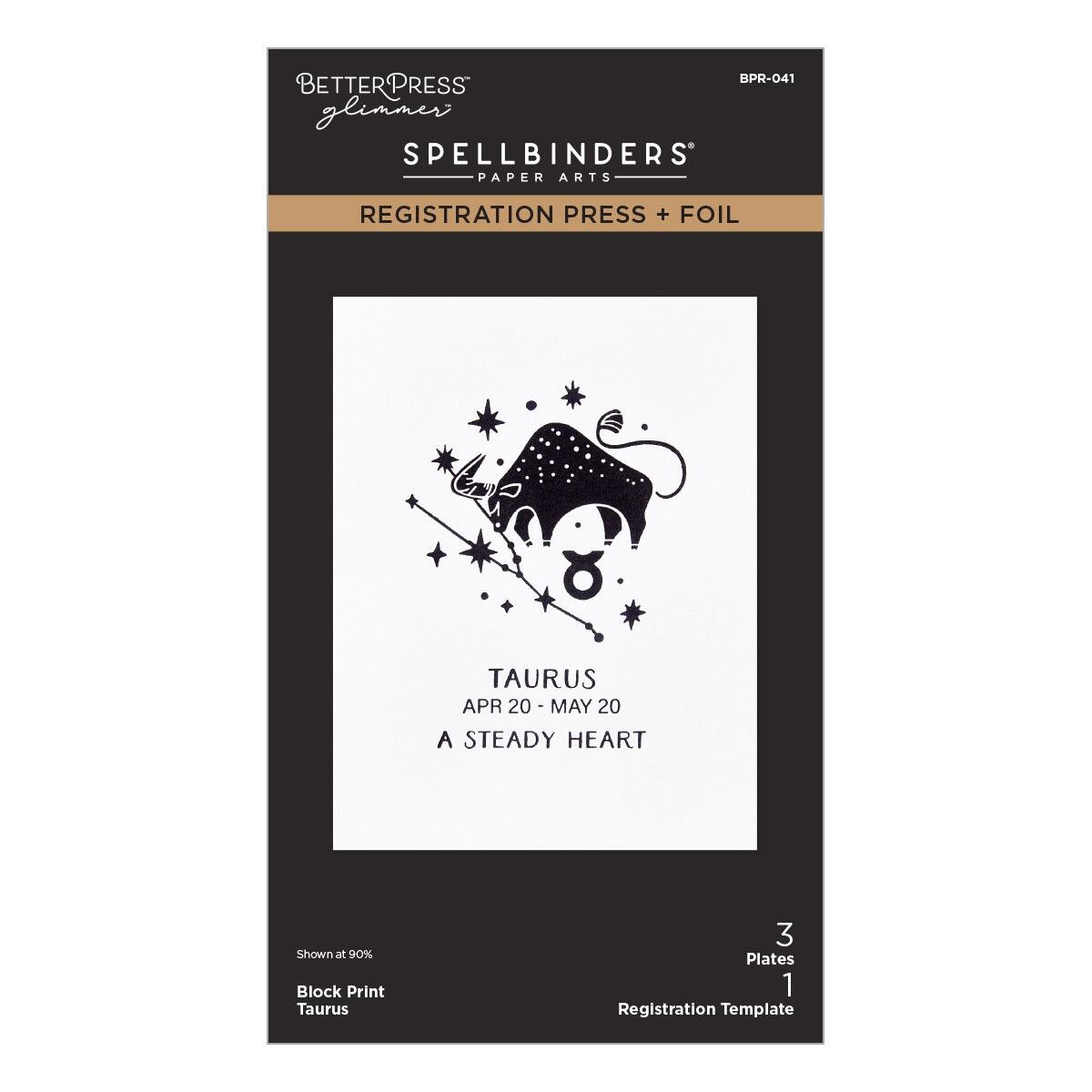Spellbinders - Block Print Taurus Registration Press + Foil Plate