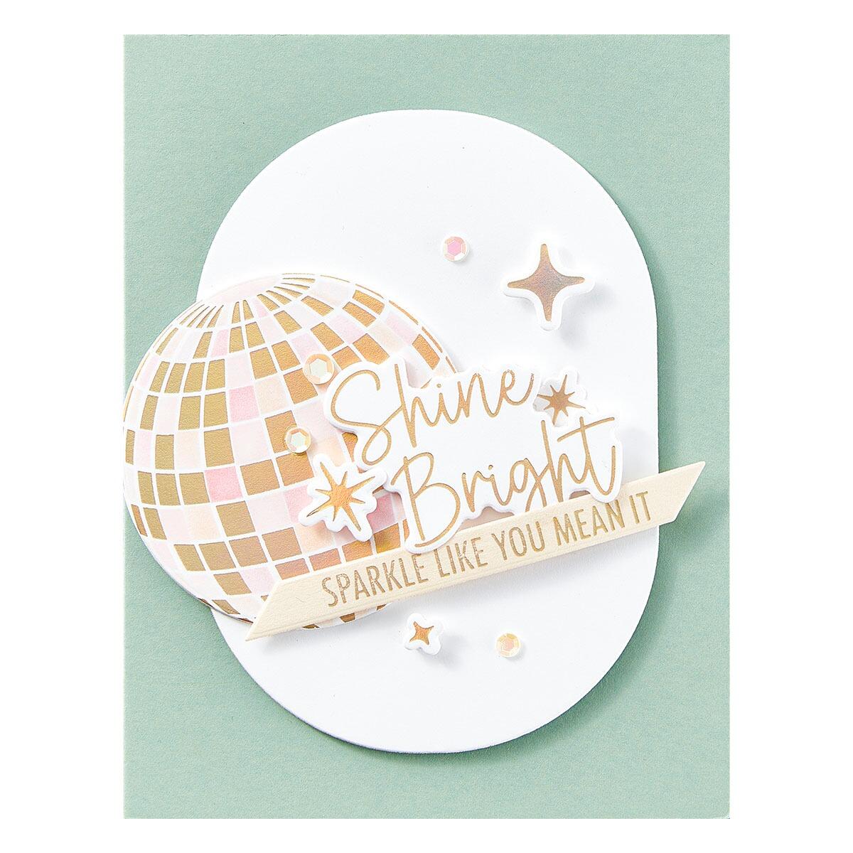 Spellbinders - Shine Bright Sentiment Strips Press Plate & Die Set from ...