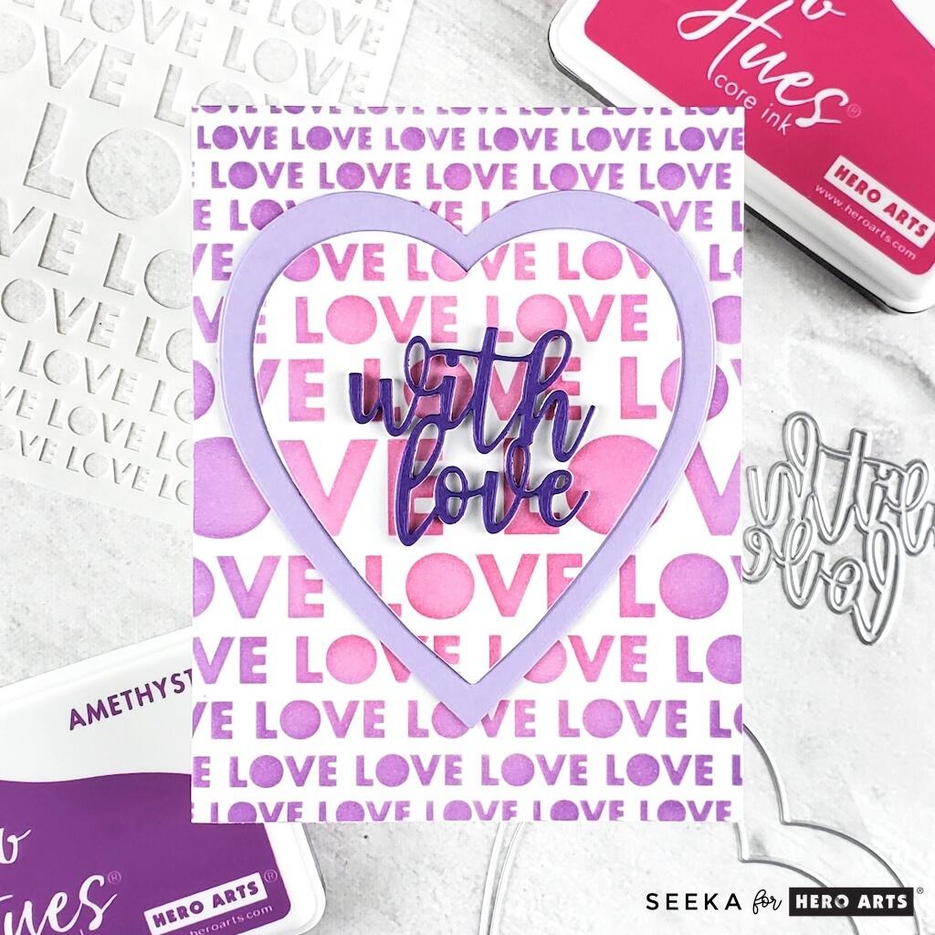 Hero Arts - Lots of Love Stencil from the Love Notes Collection
