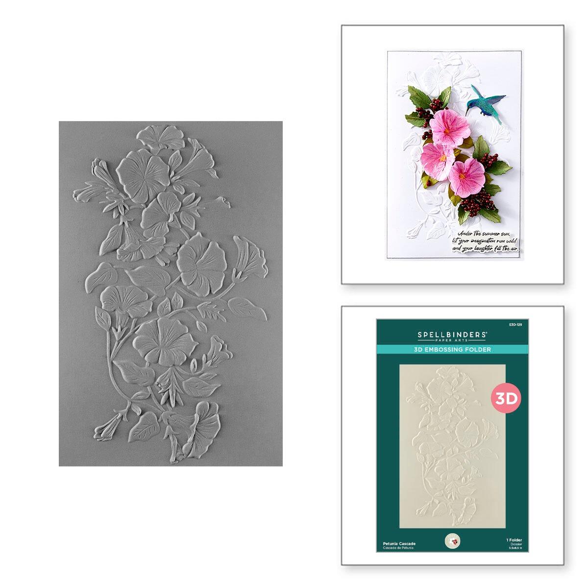 Spellbinders - Petunia Cascade 3D Embossing Folder from the Summer ...