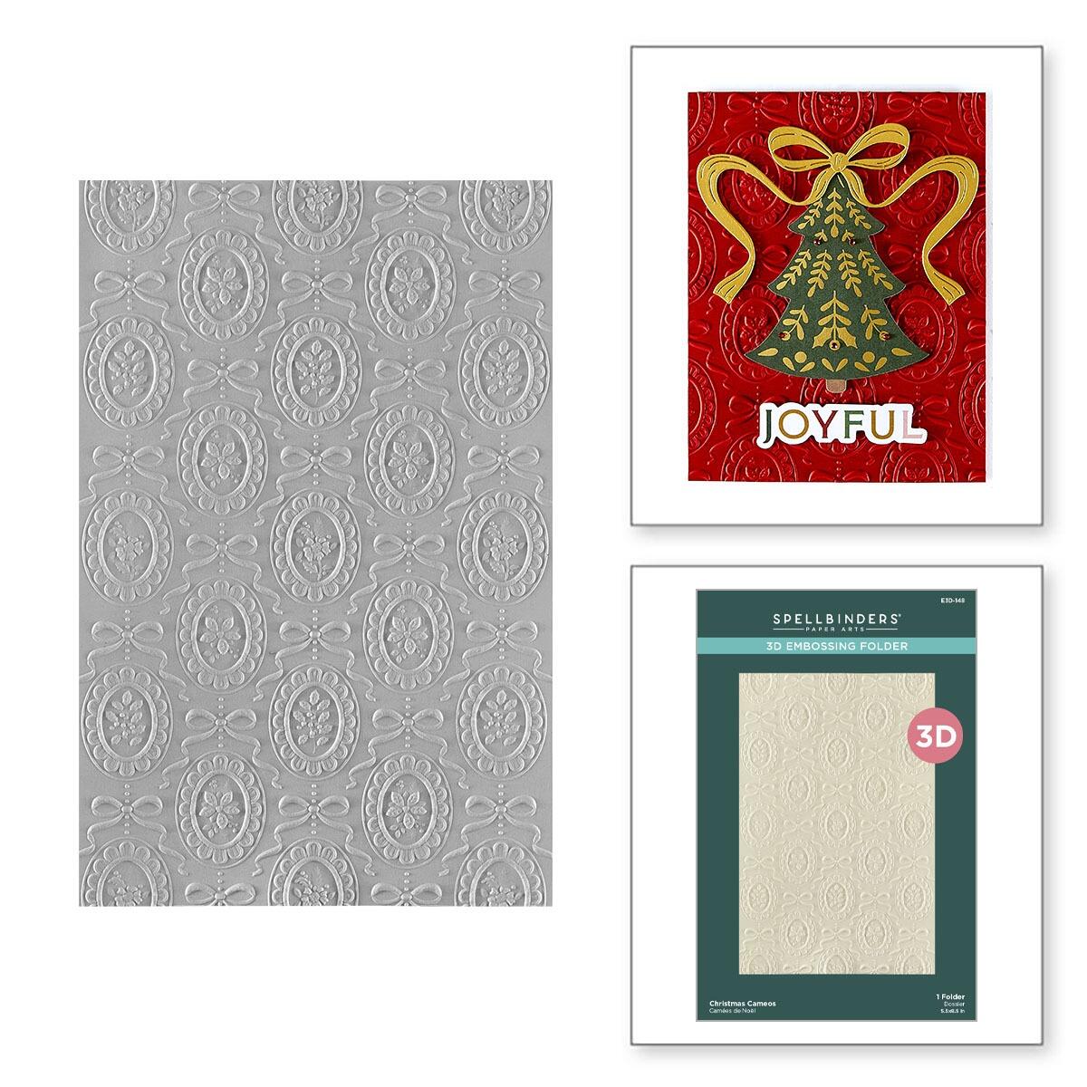 Spellbinders - Christmas Cameos 3D Embossing Folder from the Merry ...
