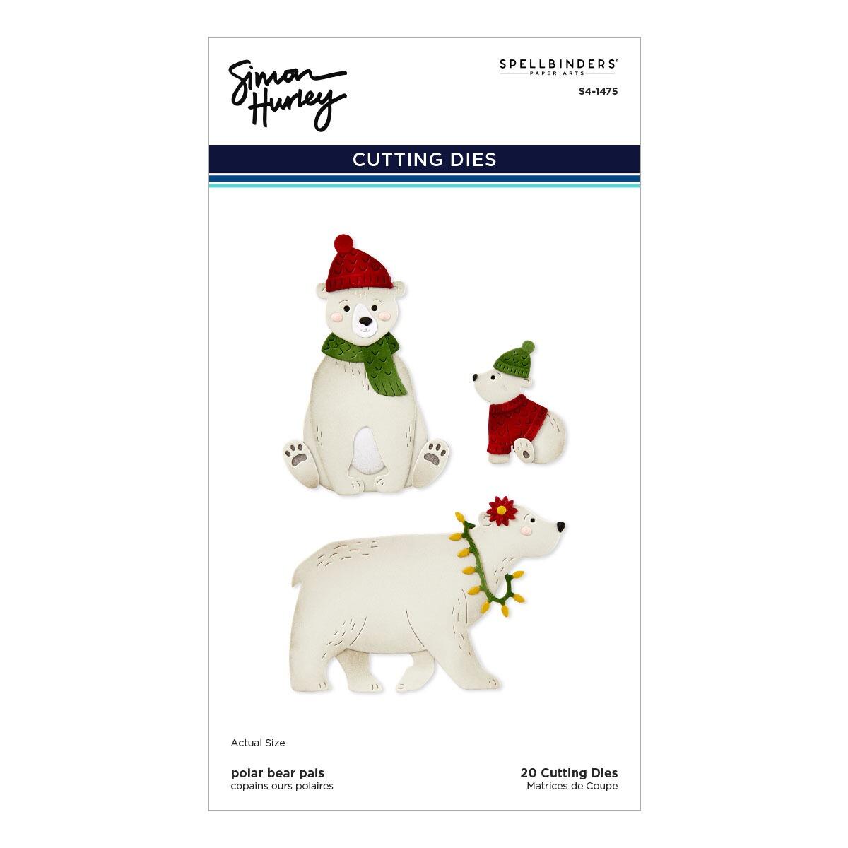 Spellbinders - Polar Bear Pals Etched Dies from the North Pole Friends ...