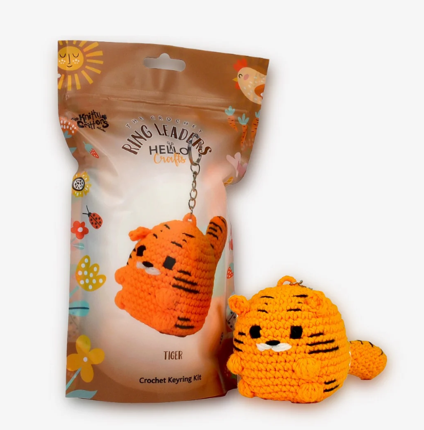 Tiger Crochet Keyring Kit