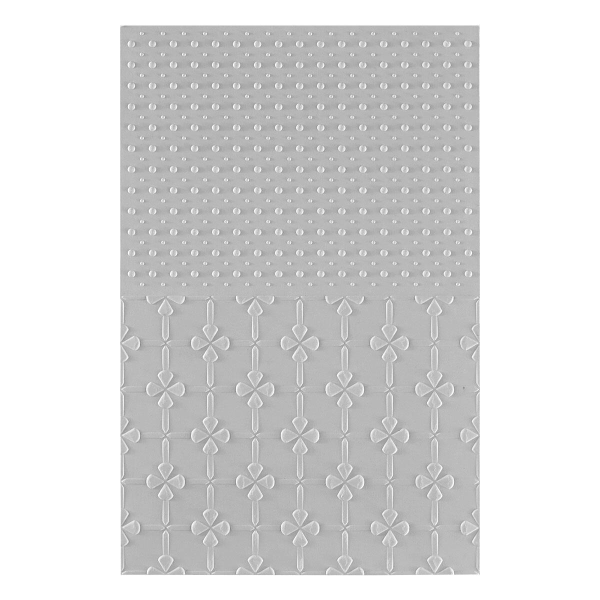 Spellbinders - Polka Dot & Posy Duo 3D Embossing Folder from the Tabbed Classics Collection by Wendy