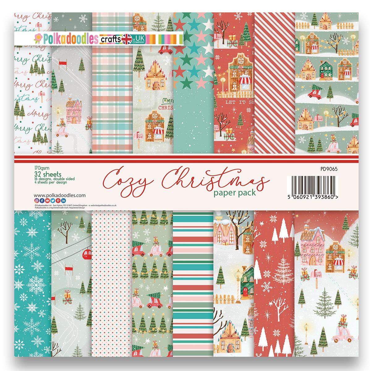 Polkadoodles - Cozy Christmas 6 x 6" Paper Pack ? 32 Double-Sided Sheets