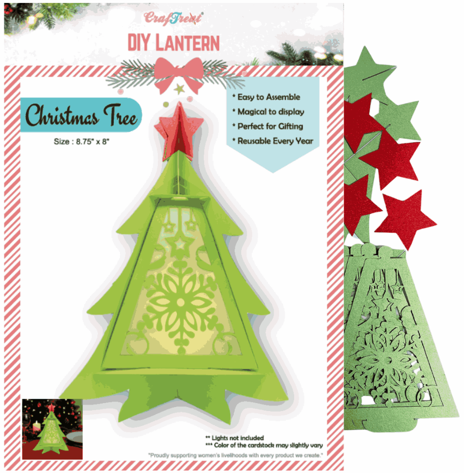 CrafTreat - Christmas Tree Paper Lantern Kit