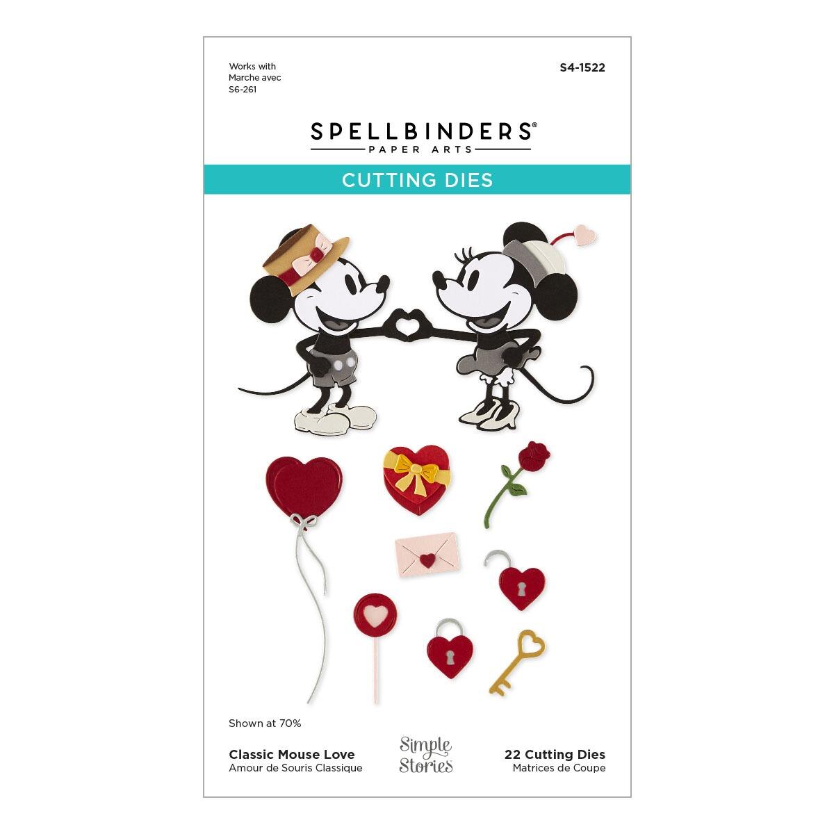 Spellbinders - Classic Mouse Love Etched Dies