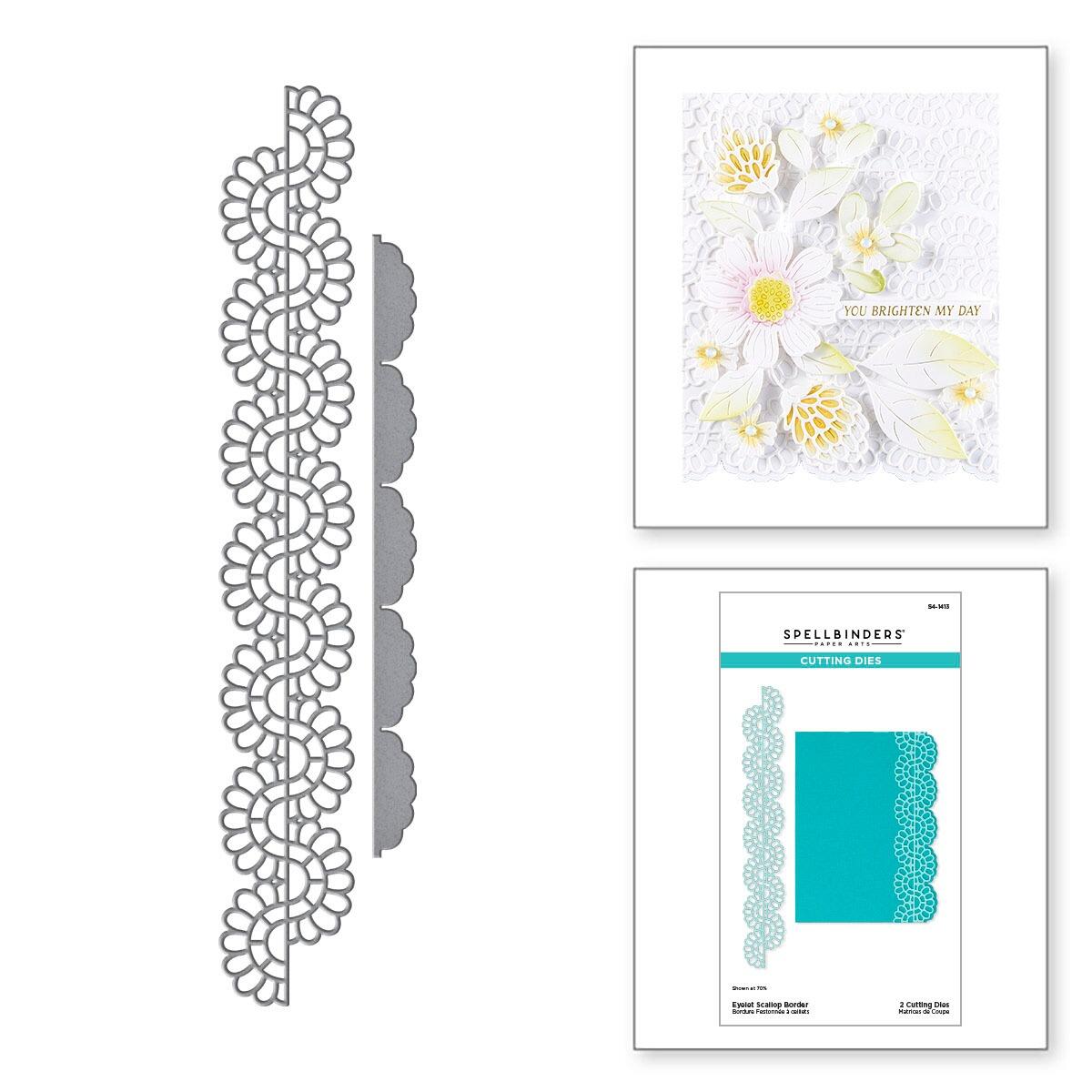 Spellbinders - Scallop Border Etched Dies from the Vivid Expressions ...