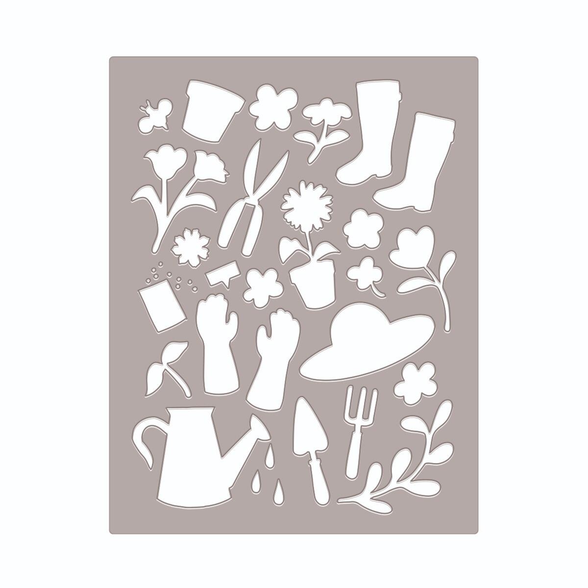 Hero Arts - Gardening Tools & Flowers Cover Plate Die from the In The ...