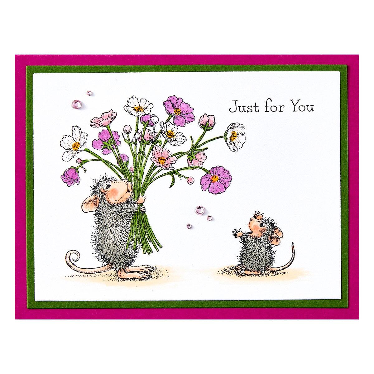 Spellbinders - Rare Bloom Cling Rubber Stamp Set from the House-Mouse ...