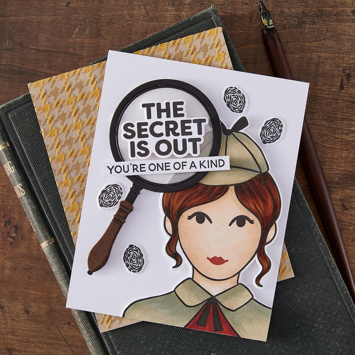 Hero Arts - Miss Detective Stamp & Cut Set from the Case Closed Collection
