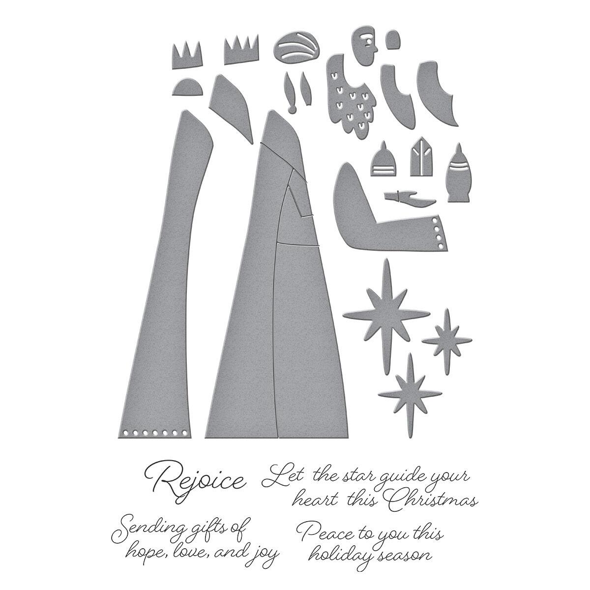 Spellbinders - The Three Magi Stamp & Die Set from the Wonderland ...