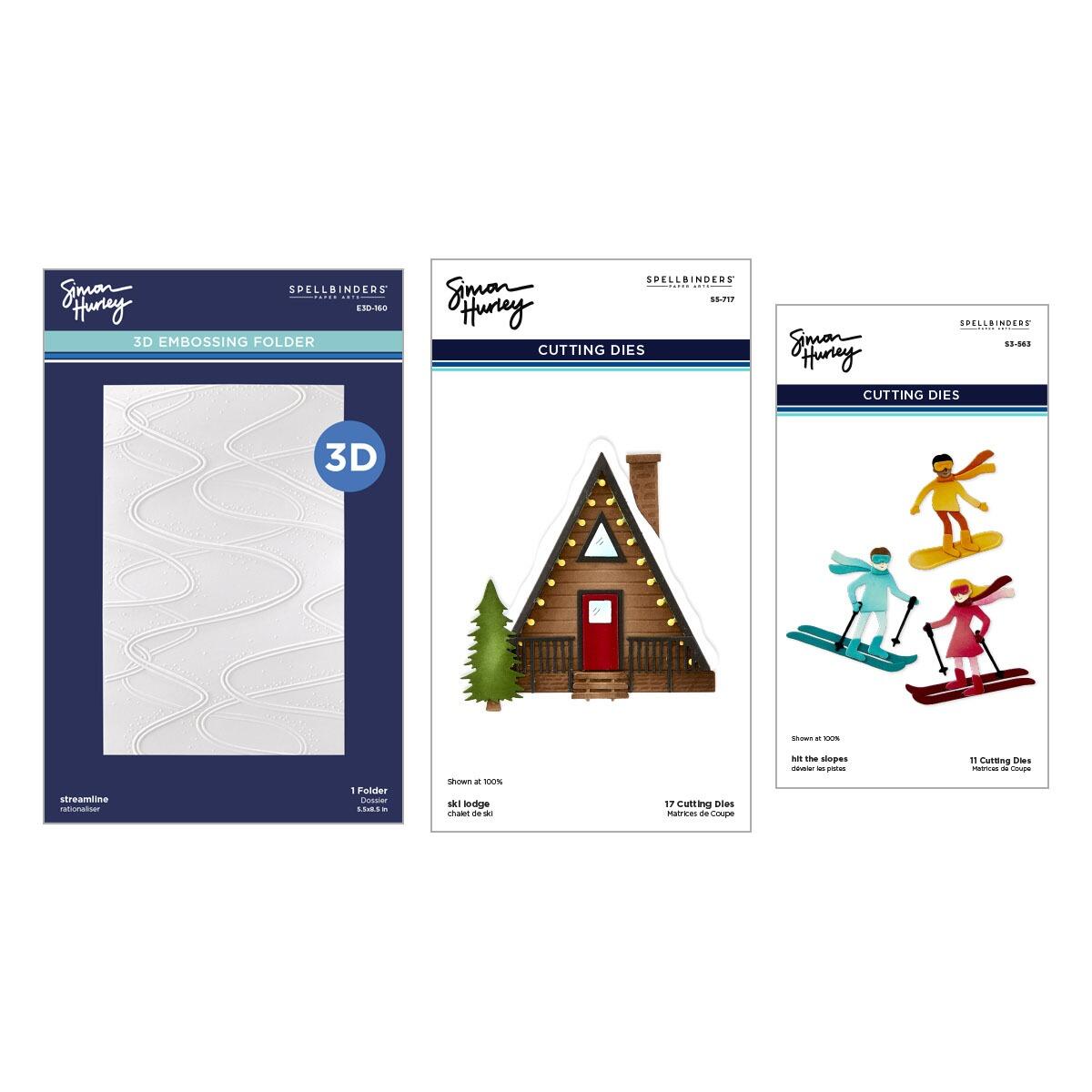 Spellbinders - Ski-son's Greetings Dies and 3D Folder Bundle by Simon ...