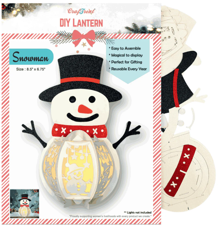 CrafTreat - Snowman Paper Lantern Kit