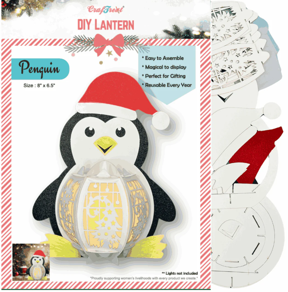 CrafTreat - Penguin Paper Lantern Kit
