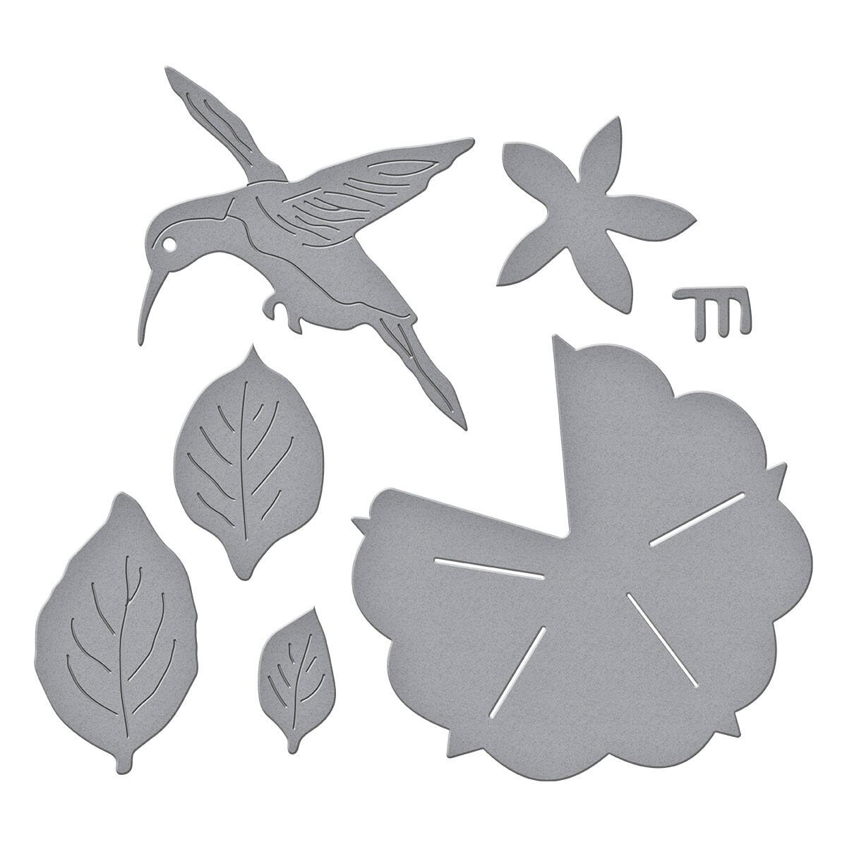 Spellbinders - Petunia and Hummingbird Etched Dies from the Summer ...