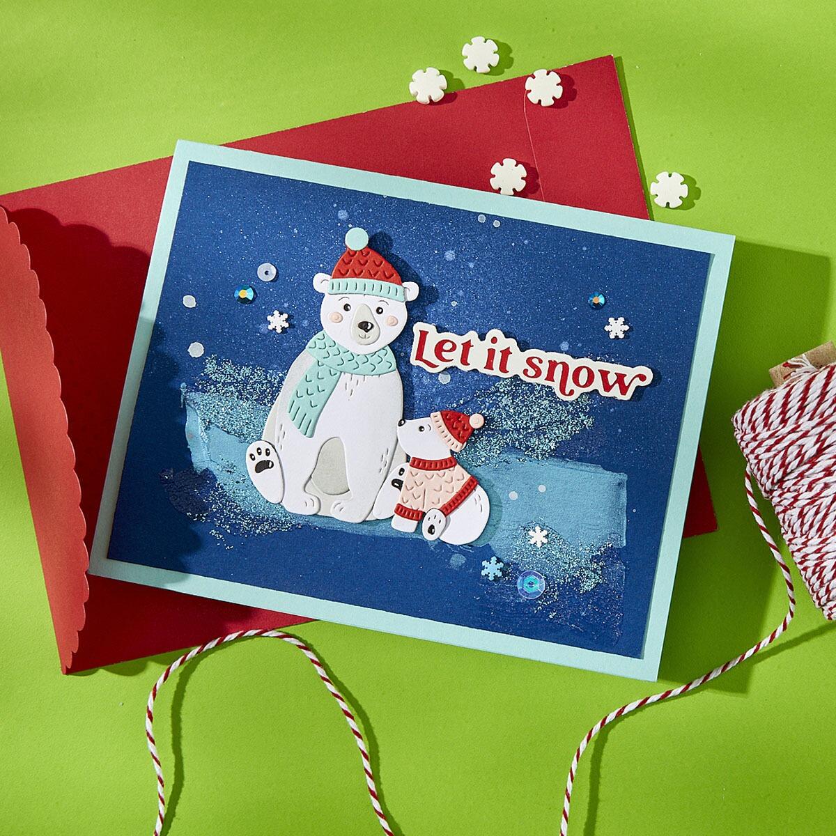 Spellbinders - Polar Bear Pals Etched Dies from the North Pole Friends ...