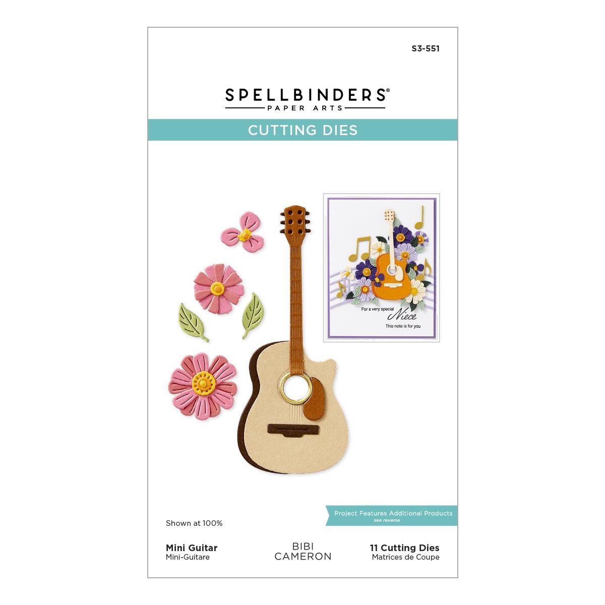 Spellbinders - Mini Guitar Etched Dies from the Bibi's Musical Notes ...