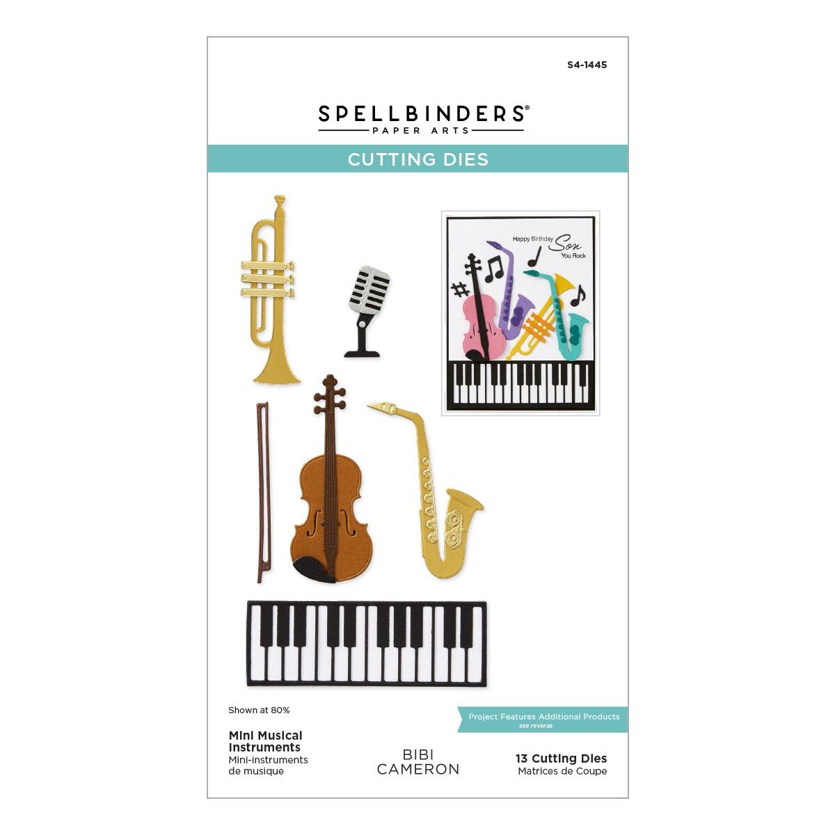 Spellbinders - Mini Musical Instruments Etched Dies from the Bibi's ...