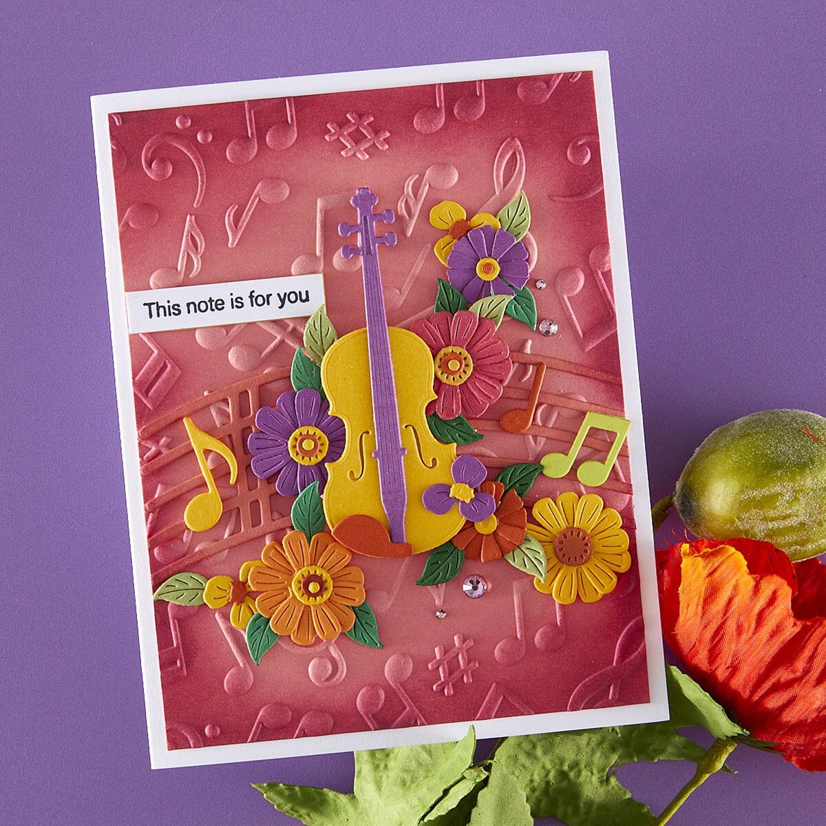 Spellbinders - Musical Notes 3D Embossing Folder from the Bibi's ...