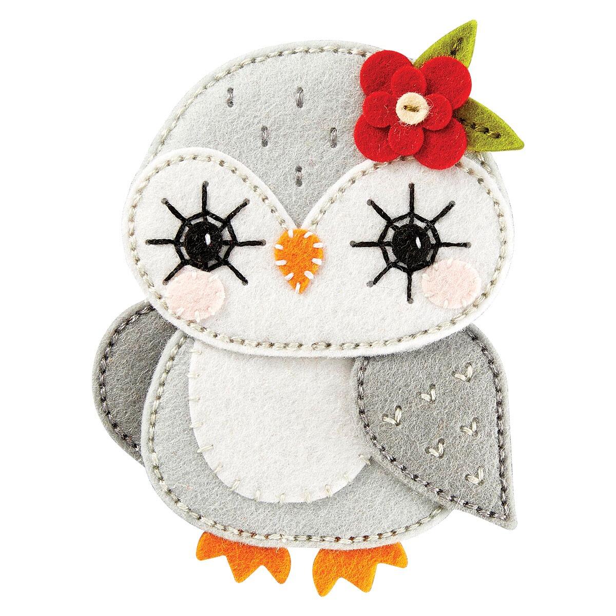 Spellbinders - Felt Snowy Owl Etched Dies from the Felt Stitch & Create Collection by Nicole Spohr