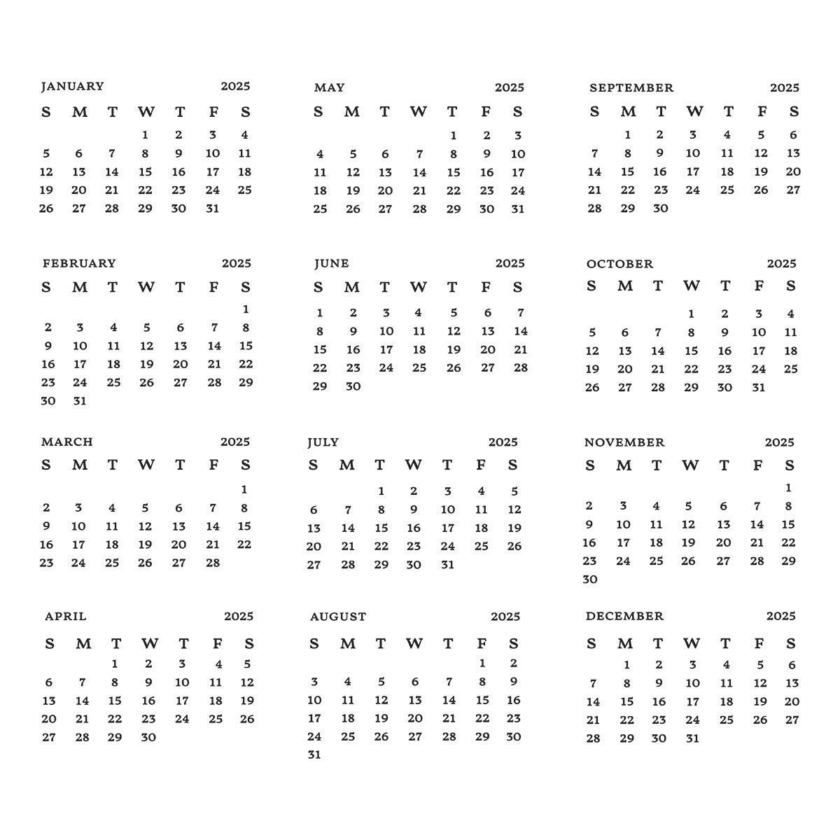 Spellbinders - 2025 DIY Calendar Press Plates from the Florals Through ...